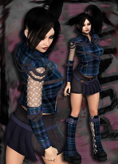 NYC Couture: Punky Pop by RPublishing | 3d Models for Daz Studio and Poser