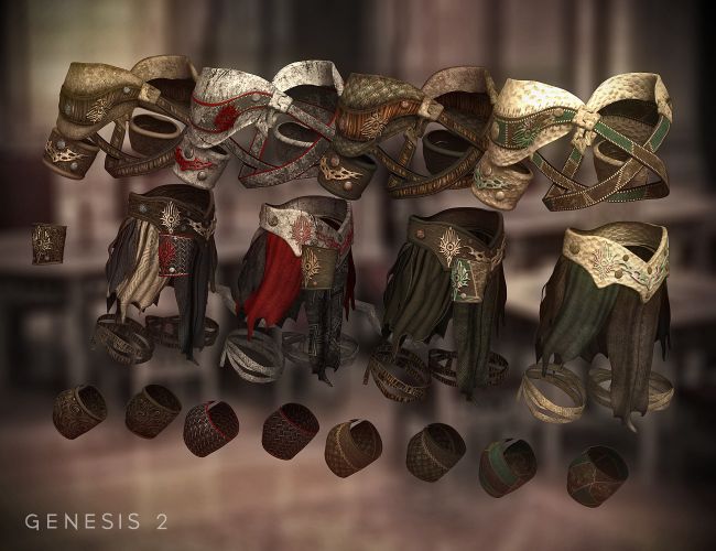 Tribal Warrior Armor Textures | 3d Models for Daz Studio and Poser