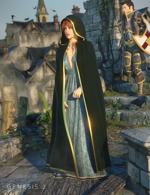 Medieval Cloaks for Genesis Female(s) | 3d Models for Daz Studio and Poser