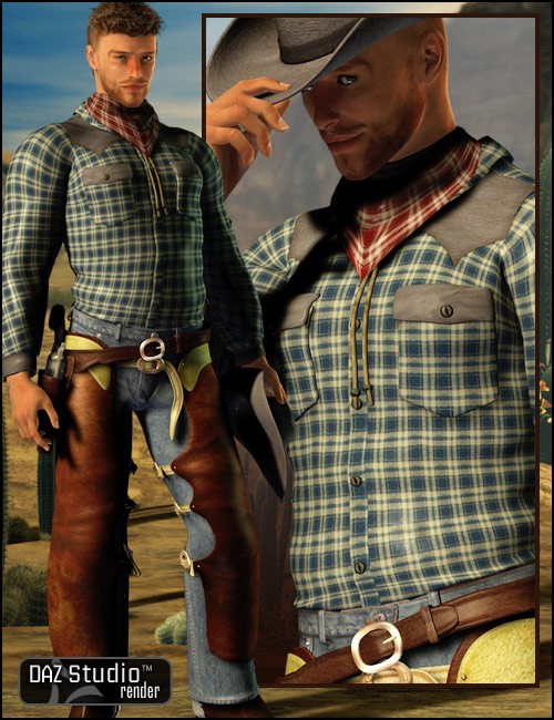 Wild West - M3 Cowboy | 3d Models for Daz Studio and Poser