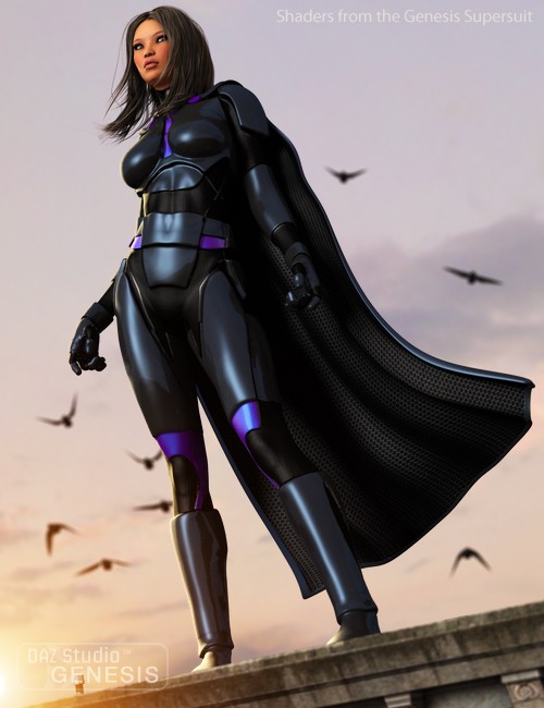 Cape for Supersuit | 3d Models for Daz Studio and Poser