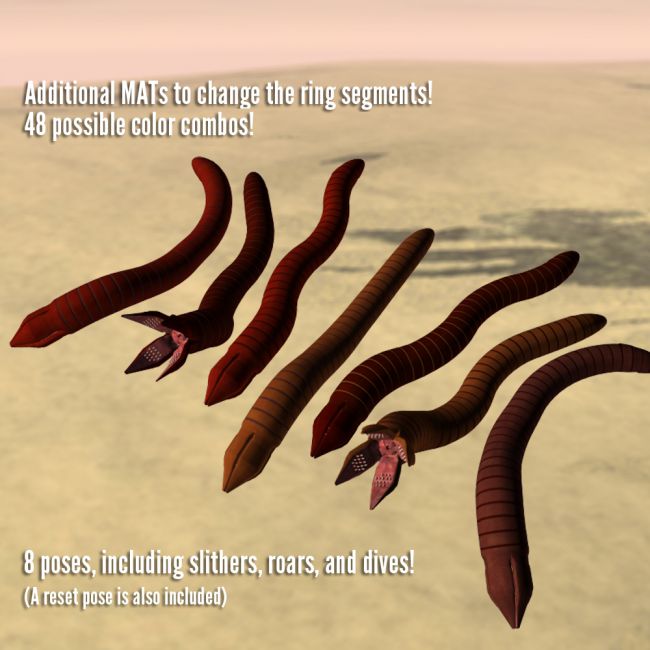 Desert Worm | 3d Models for Daz Studio and Poser