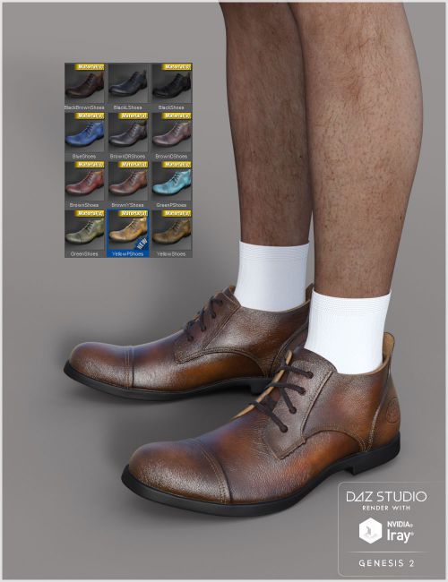 Leather Shoes Bundle | 3d Models for Daz Studio and Poser