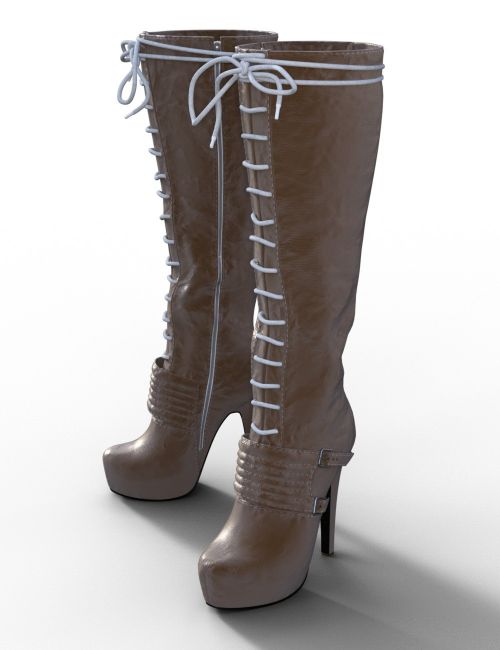 Platform Knee High Boot for Genesis 3 Female(s) | 3d Models for Daz ...
