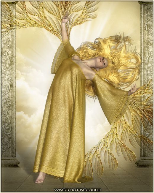 Dynamic Angel Gown | 3d Models for Daz Studio and Poser