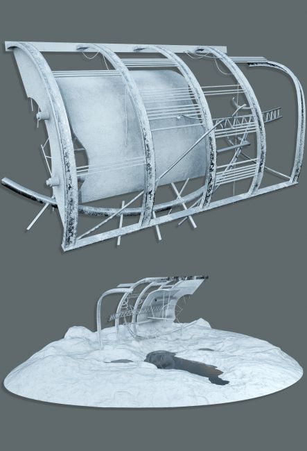 Space Wreckage | 3d Models for Daz Studio and Poser