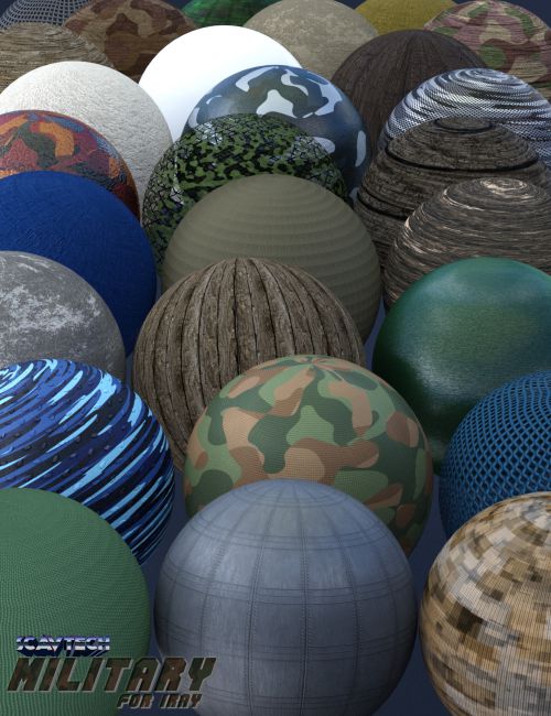 ScavTECH Military Shaders for Iray | 3d Models for Daz Studio and Poser