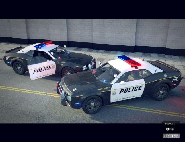 Metro Police Car | 3d Models for Daz Studio and Poser