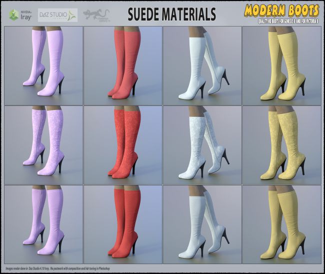 Modern Boots For Genesis 8 and For Victoria 8 | 3d Models for Daz ...