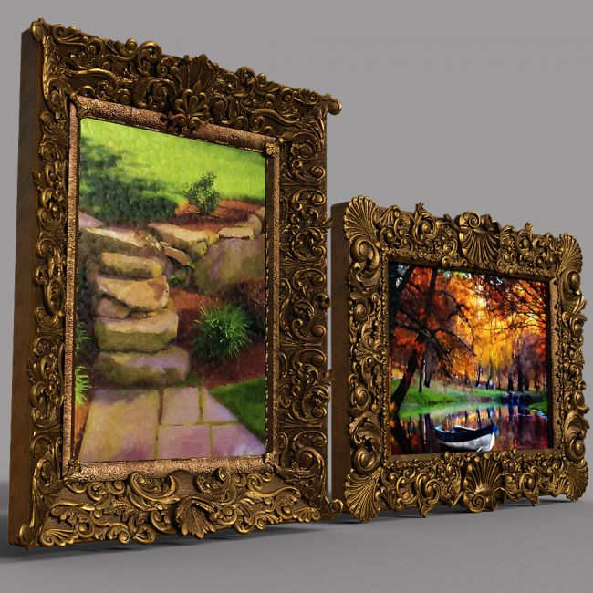 Real Canvas Landscapes Theme for DS Iray | 3d Models for Daz Studio and ...