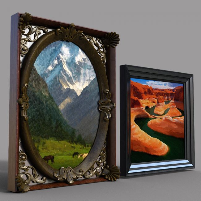 Real Canvas Landscapes Theme for DS Iray | 3d Models for Daz Studio and ...