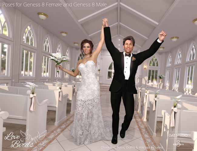 Love Birds | 3d Models for Daz Studio and Poser