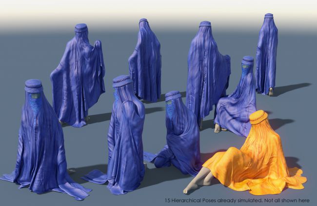 dForce Afghan Burqa for Genesis 8 Female(s) | 3d Models for Daz Studio ...