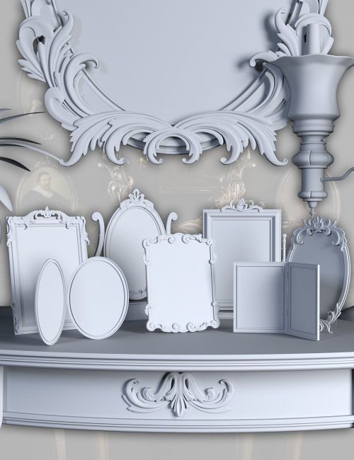 Vintage Frames | 3d Models for Daz Studio and Poser