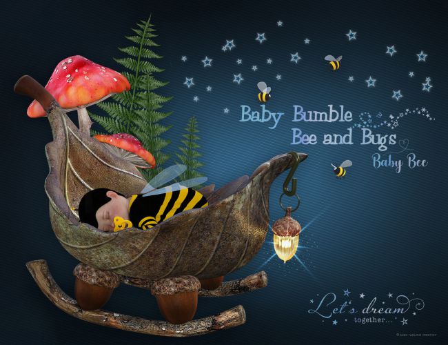 Baby Bumble Bee & Bugs | 3d Models for Daz Studio and Poser