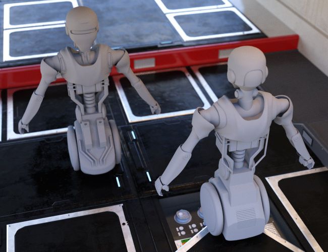 Service Robot | 3d Models for Daz Studio and Poser