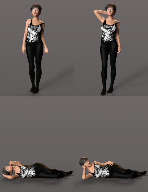 Boldly Whimsical Poses for Aubrey 8 and Genesis 8 Female | 3d Models ...