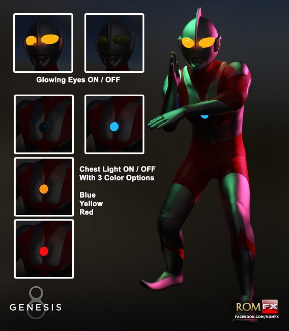 Ultraman for G8M | 3d Models for Daz Studio and Poser