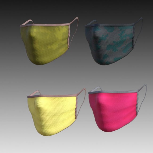 Covid Mask - Style 01 | 3d Models for Daz Studio and Poser