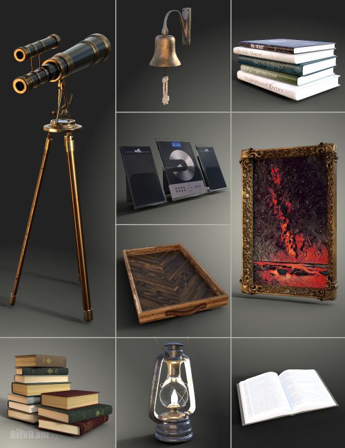 Collection of Decor Objects | 3d Models for Daz Studio and Poser