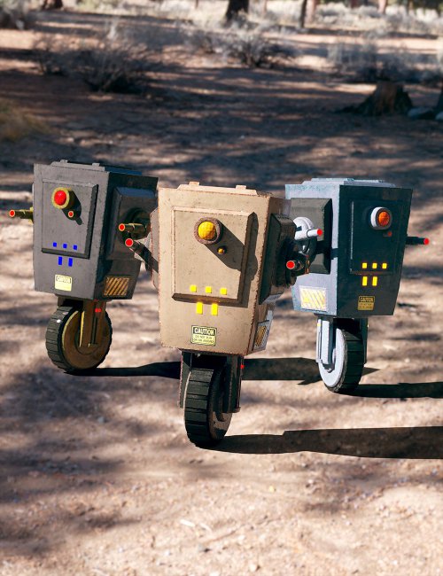 B-23 Robot | 3d Models for Daz Studio and Poser