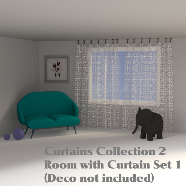 Curtains Collection 2 | 3d Models for Daz Studio and Poser