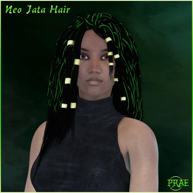 Prae-Neo Jata Hair For La Femme Poser | 3d Models for Daz Studio and Poser