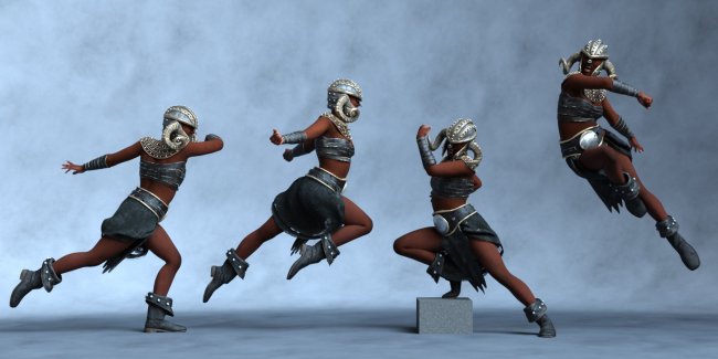 Amazona Poses for Genesis 9 | 3d Models for Daz Studio and Poser