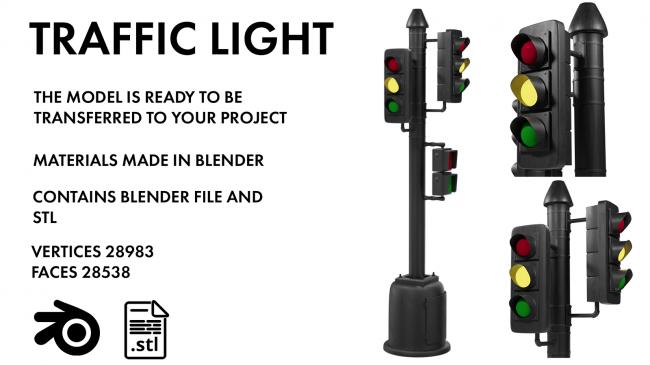 Low Poly Traffic light - Extended License | 3d Models for Daz Studio ...