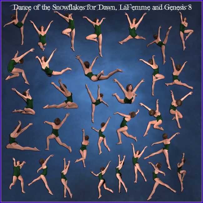 Dance of the Snowflake Fairies | 3d Models for Daz Studio and Poser