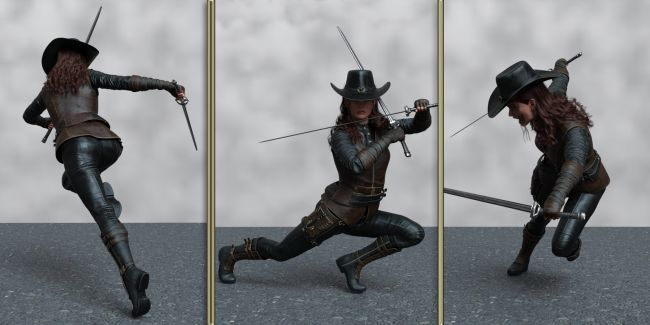 Monster Hunter Poses for Van Helsing 9 | 3d Models for Daz Studio and Poser