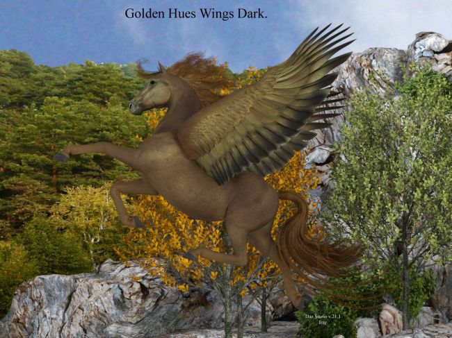 FLRD-GoldenHues for the HW Winged Horse | 3d Models for Daz Studio and ...