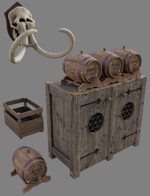 English Village Pub Props 2 | 3d Models for Daz Studio and Poser