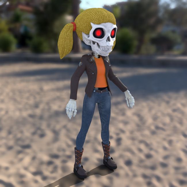 Skeleton girl | 3d Models for Daz Studio and Poser