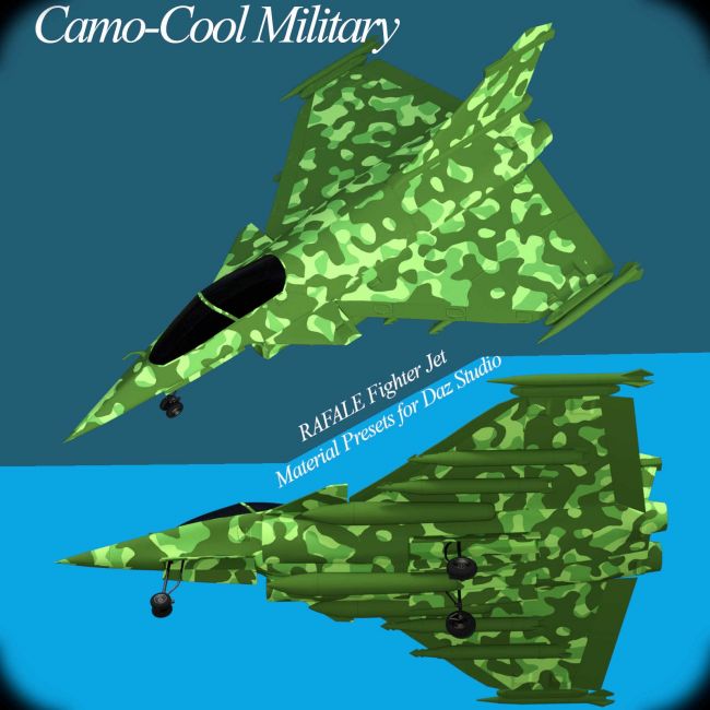 Camo-Cool MILITARY for Rafale Fighter Jet in Daz Studio | 3d Models for ...