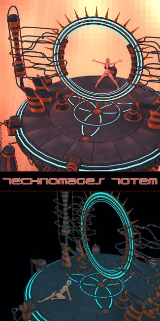 Technomages Totem for Daz Studio | 3d Models for Daz Studio and Poser
