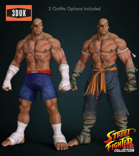 SF Sagat For G8M | 3d Models for Daz Studio and Poser