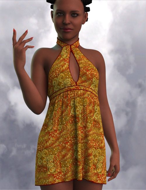 DNA dForce Billi Dress for Genesis 9 | 3d Models for Daz Studio and Poser