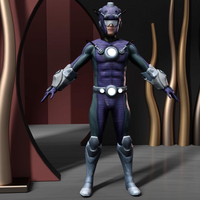 Lyko3D The Wizard Comic Outfit for G8M | 3d Models for Daz Studio and Poser