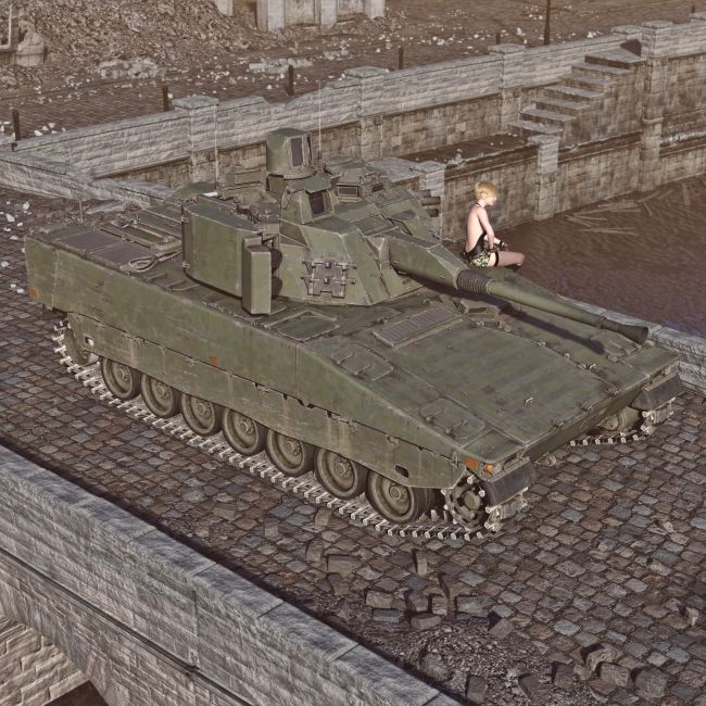 STRF 90 40 Combat Vehicle for DAZ3D | 3d Models for Daz Studio and Poser