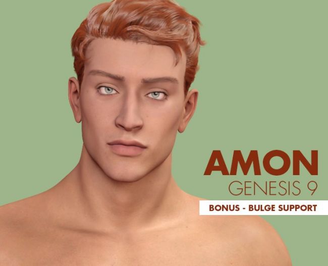 Amon for Genesis 9 With Bulge Support Bonus | 3d Models for Daz Studio and Poser
