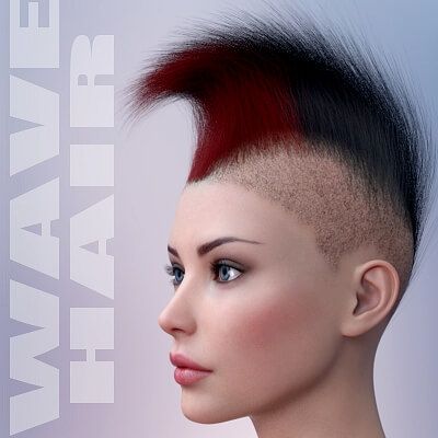 The Wave Hair | 3d Models for Daz Studio and Poser