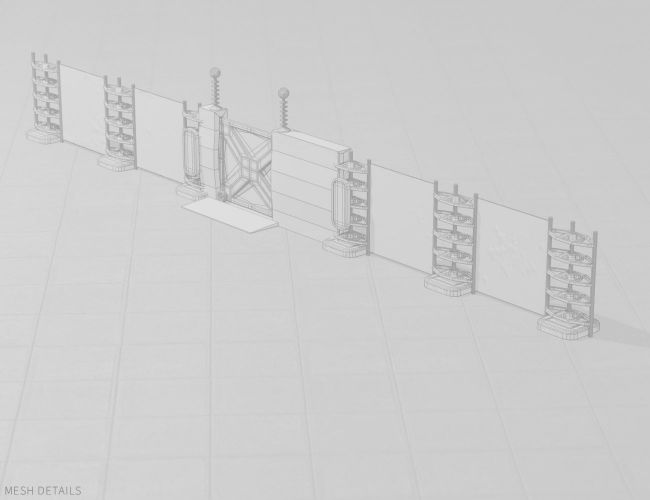 The Cog Regime Security Gate and Tower | 3d Models for Daz Studio and Poser