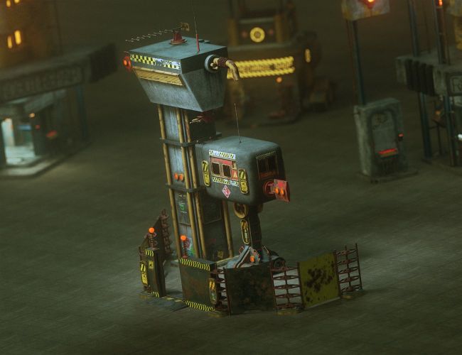 The Cog Regime Security Gate and Tower | 3d Models for Daz Studio and Poser